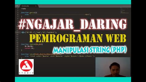 Manipulasi String Pada Pemrograman Php Ngajarcodingsmk Youtube