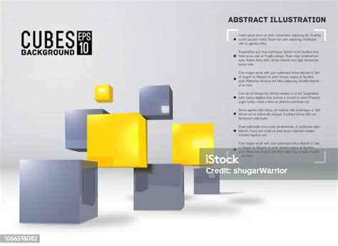 디지털 3d 추상적인 벡터 큐브 배경 현실적인 관점 요소 디자인 컨셉 일러스트 0명에 대한 스톡 벡터 아트 및 기타 이미지 0명 개념 개념과 주제 Istock