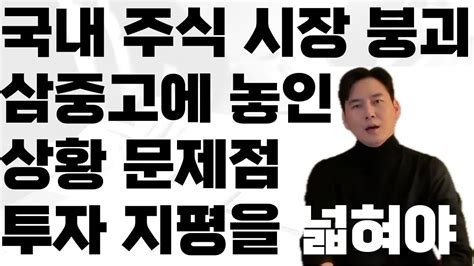 국내 주식 시장 붕괴 해외 투자는 필수다 Youtube