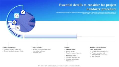 Essential Details To Consider For Project Handover Procedure Introduction PDF PowerPoint Templates