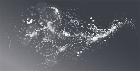 Dotted Particle Array Flowing Vector Abstract Background Life Forms