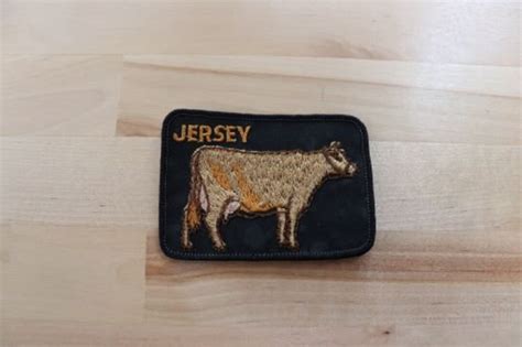 Jersey Cow Stitched Patch Vintage Retro Excellent Jersey Collectible Etsy