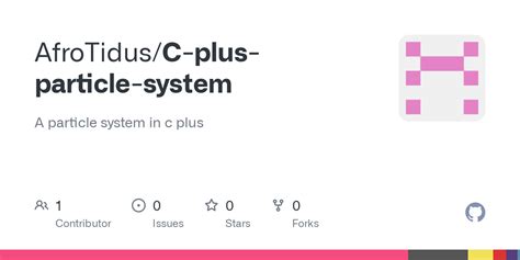 Github Afrotidusc Plus Particle System A Particle System In C Plus