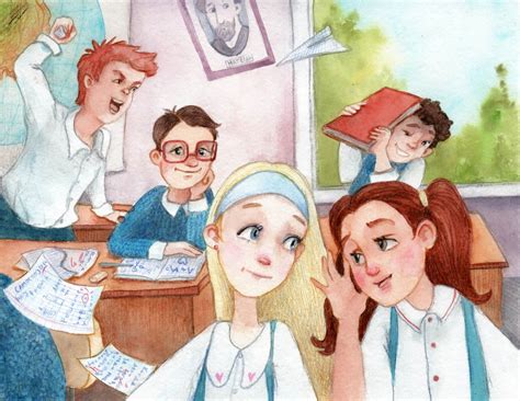 Иллюстрация Весна в стиле детский журнальный книжная графика