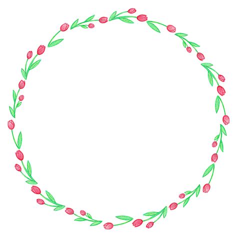 봄 수채화 일러스트 배경 튤립으로 만든 동그란 배경 유토이미지 상세페이지 베이직샵 21062124