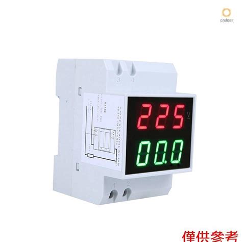 Digital Din Rail Led Voltage Ammeter Current Meter Voltmeter Ac80 300v 0 2 99 9a Dual Display