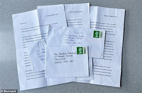 Wicked Babe Letters Quiet Yorkshire Street Is All Of A Flutter After Mystery Writer Sends