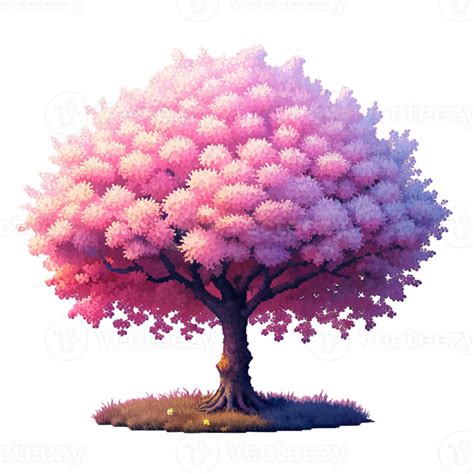 Pixel Pink Tree 47066641 Png