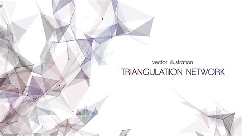 Premium Vector Connection To The Global Network Abstract Vector Dots And Lines With Triangles