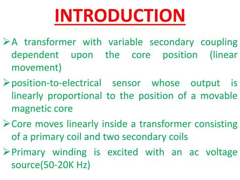PPT LINEAR VARIABLE DIFFERENTIAL TRANSFORMER PowerPoint Presentation ID