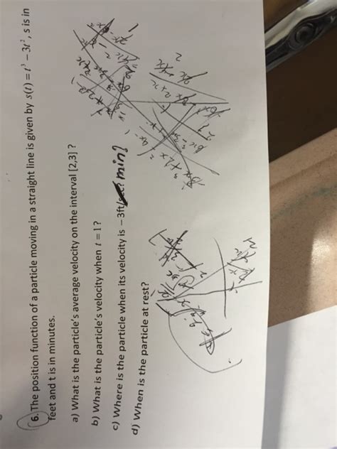 Solved The Position Function Of A Particle Moving In A