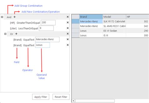 Filtereditor Datafilter For Winforms Componentone