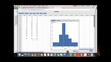 Standard Deviation Using Statcrunch Youtube