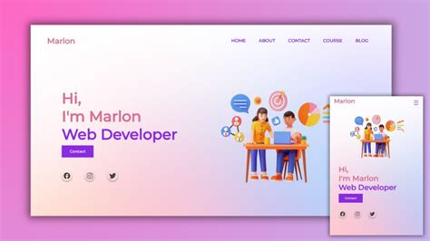 responsive personal portfolio website using html css and javascript youtube