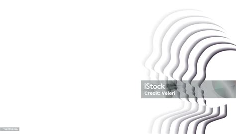 프로필에 팀 백인과 수평 배너입니다 레이어드 페이퍼 컷 일러스트레이션 단합과 인정 3d 종이 접기 실루엣 벡터 템플릿 머리에