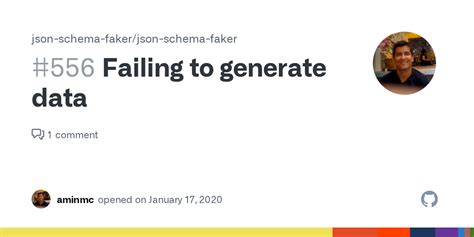 Failing To Generate Data · Issue 556 · Json Schema Fakerjson Schema