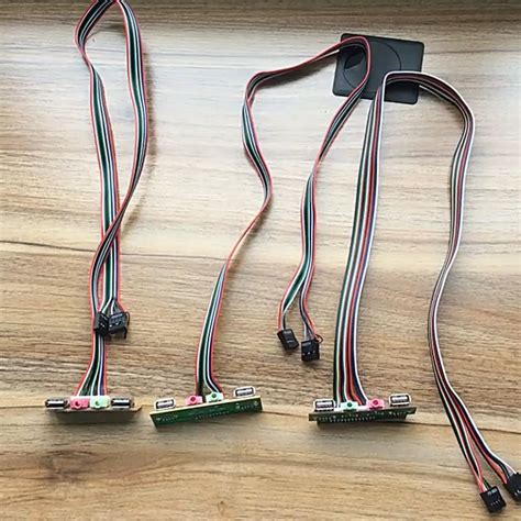 Front Panel Pcb Komputer Ukuran 2 Usb Audio Jack 35 Mm Earphone Kabel