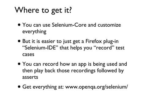 selenium ide tutorials ppt