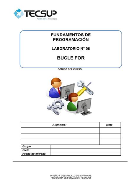 Lab 06 Bucle For Pdf Python Lenguaje De Programación Programa