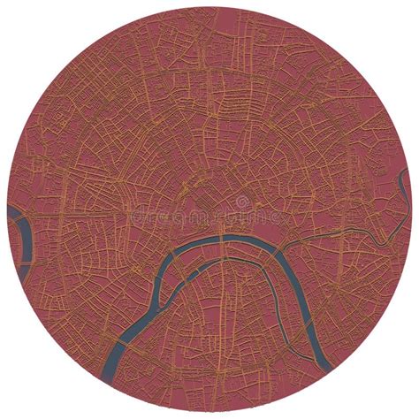 Moscow Russiaaccurate Street Art Mapcity Center Stock Vector