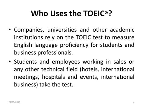 An Introduction To The Toeic Test Pptx