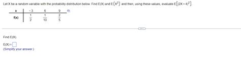 Solved Find E X E X Simplify Your Answer Chegg Com