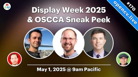display week and oscca sneak peek opencv live 170 linkedin jeff yurek