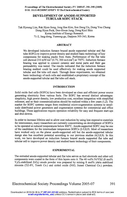 Pdf Development Of Anode Supported Tubular Sofc Stack Rak Hyun Song