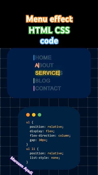 menu effects code html css javascript slowed music halloween coding youtube