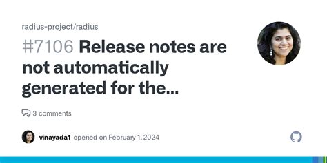 release notes are not automatically generated for the release · issue