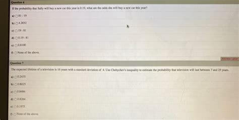 Solved Questions Find The Variance Of A Random Variable X