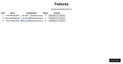 React List Forked Codesandbox