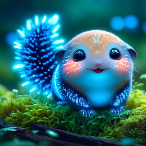 Premium Photo Cute Glowing Chibbi