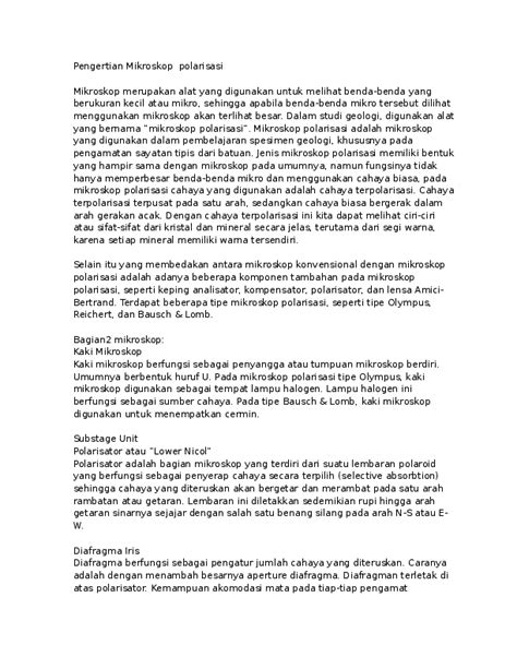 Doc Pengertian Mikroskop Polarisasi