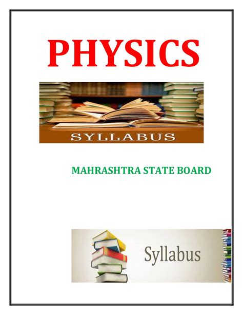 Maharashtra State Board Physics Syllabus Premiumedutech