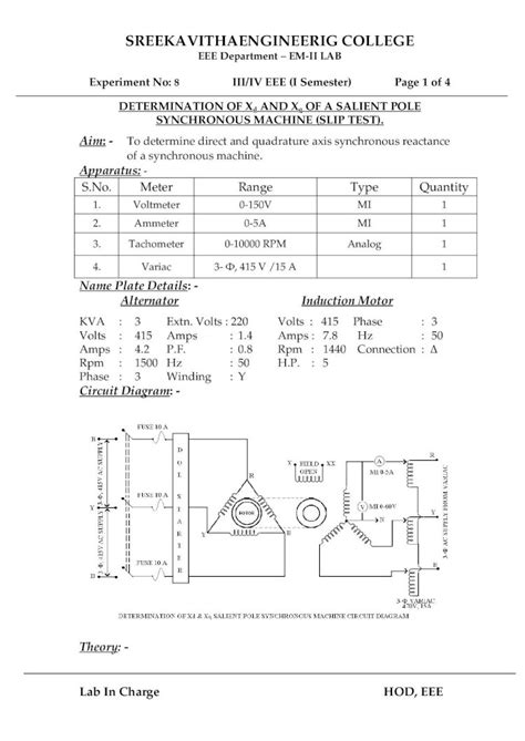 Doc 8 Determination Of Xd And Xq Of A Salient Pole Synchronous