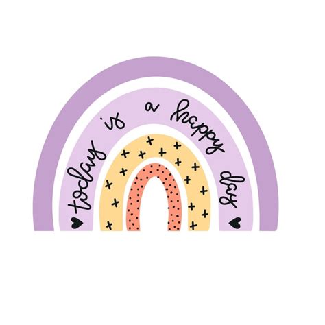 Boho 스타일의 무지개 귀여운 아기 무지개 벡터 일러스트 레이 션 프리미엄 벡터