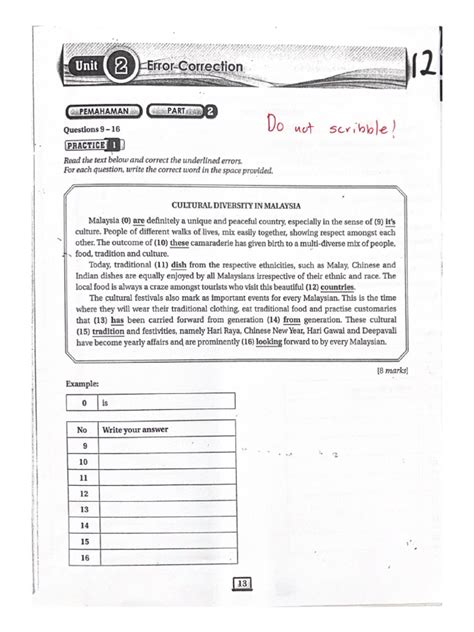 Read The Text Below And Correct The Underlined Errors 1 Pdf