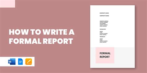 Formal Report Templates MS Word PDF Publisher