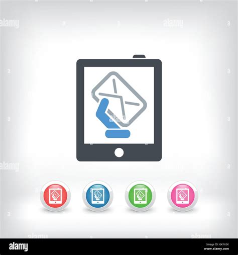Tablet Message Icon Stock Vector Image Art Alamy