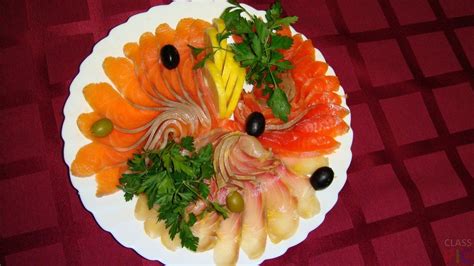Подача рыбной нарезки 30 фото