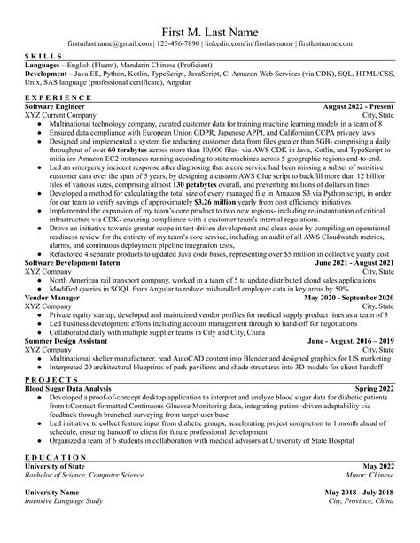 2 Yoe Software Engineer Fixing Up Resume For Future Job Search R