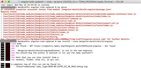 Angular Error — An Unhandled Exception Occurred Cannot Find Module ‘angular Devkitbuild