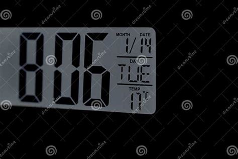 Digital Clock With Temperature Sensor Stock Image Image Of Pressure