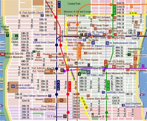 Printable Map Of Midtown Manhattan