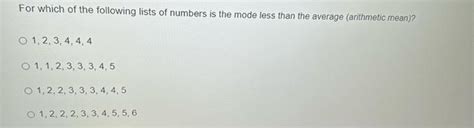 solved for which of the following lists of numbers is the