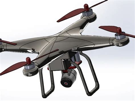 The 3d Model Of A Quadcopter Drone Made With Solidworks Upwork