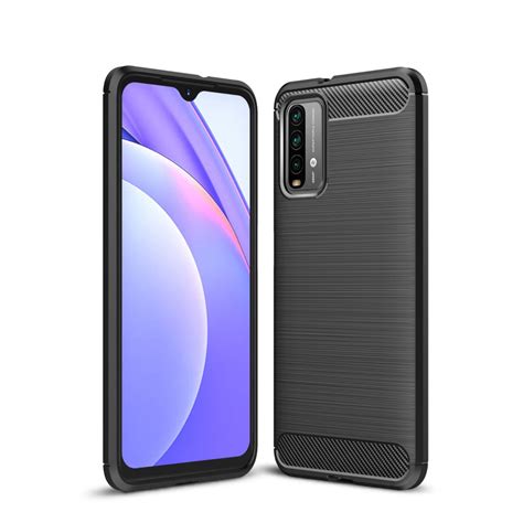 Θήκη Xiaomi Poco M3 Redmi 9T Mad Mask Brushed TPU Carbon Πλάτη μαύρο ΘΗΚΕΣ ΚΙΝΗΤΩΝ Thikishop gr