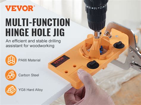 Vevor Cabinet Hinge Jig Concealed Hinge Jig With C Type Clamp And Accessories Pa Nylon And