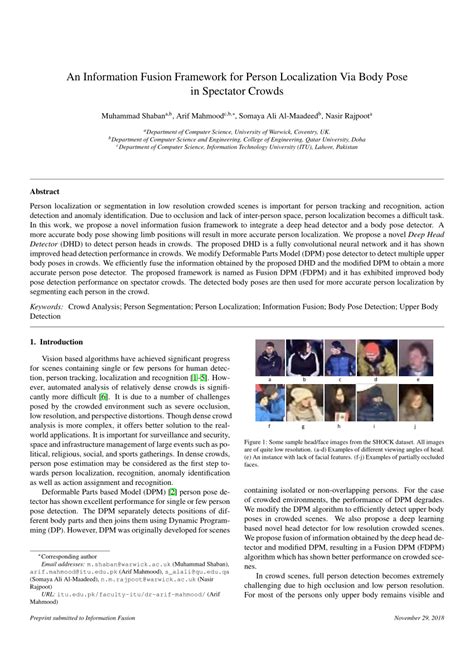 Pdf An Information Fusion Framework For Person Localization Via Body